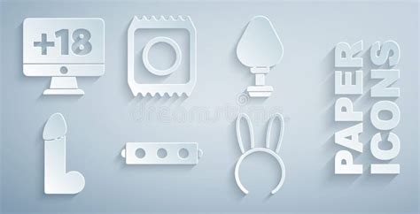 Set Silicone Ball Gag With Belt Anal Plug Vibrator Mask Long Bunny Ears Condom In Package