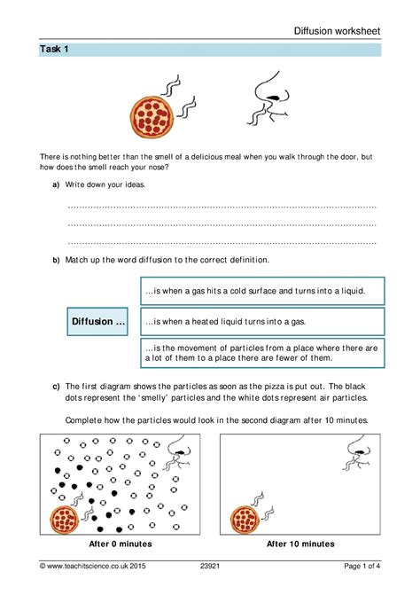 Diffusion Worksheet Ks3 Chemistry Teachit