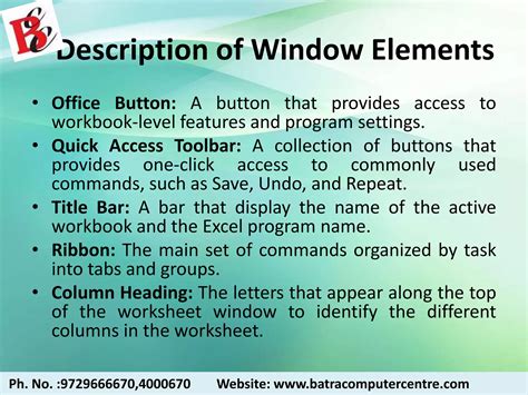 Ms Excel Training In Ambala Batra Computer Centre Ppt