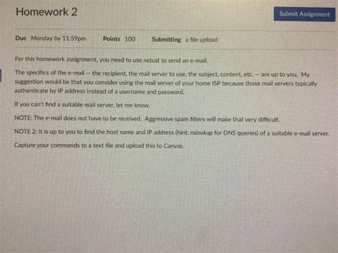 Solved Homework 2 Submit Assignment Due Monday By 1159pm