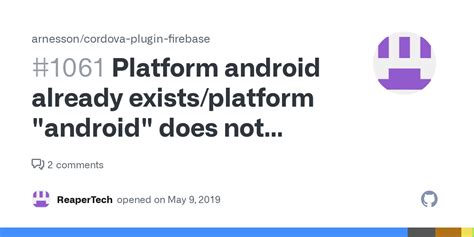Platform Android Already Existsplatform Android Does Not Appear To