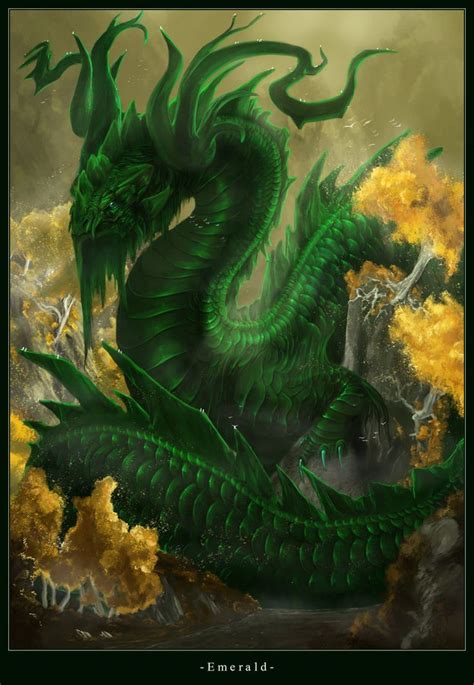 Emerald Dragon By Nightwing Kain On Deviantart Emerald Dragon