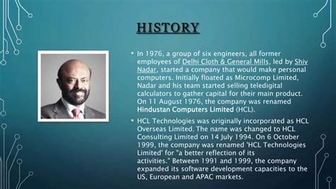 Hcl Technology Ppt Overview Pptx Computer Software And Applications Computing