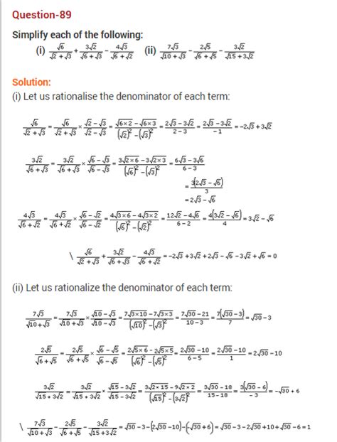 Number System Ncert Extra Questions For Class 9 Maths Number System