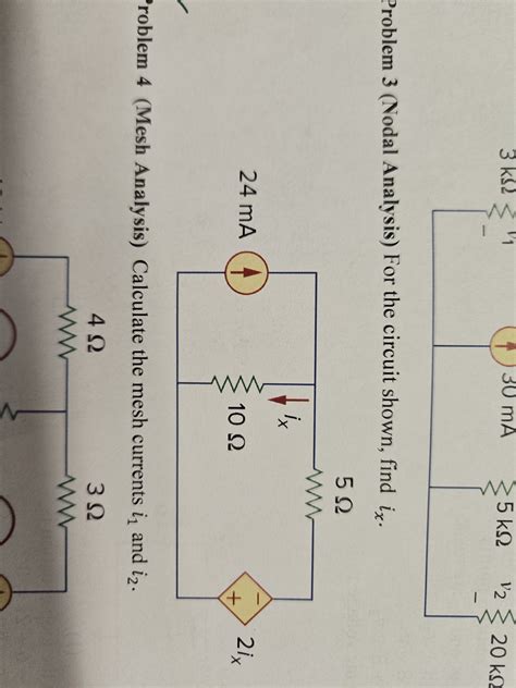 Solved Problem Nodal Analysis For The Circuit Shown Chegg