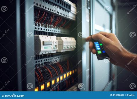Electrician Engineer Uses A Multimeter To Test The Electrical Installation And Power Line Ai