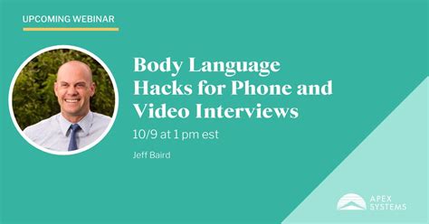 Apex Systems On Linkedin Interviewing Interviewtips Bodylanguage