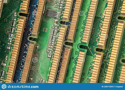 computer memory module ddr sdram stock image image of green electric