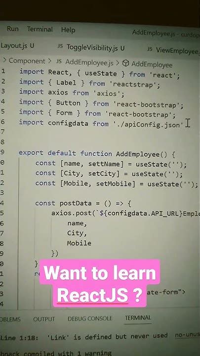 Want To Learn Reactjs Codewithnd Code Codelover Reactjstutorial