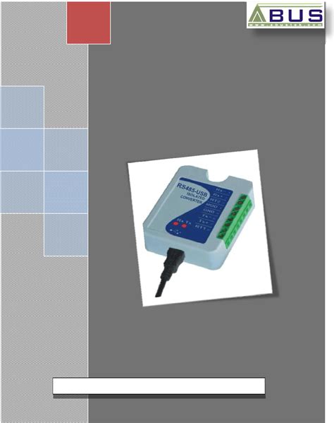 Abus Technologies RS USB Converter User Manual Download Pdf