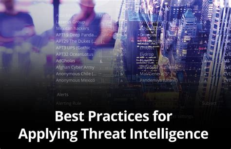 Best Practices For Applying Threat Intelligence