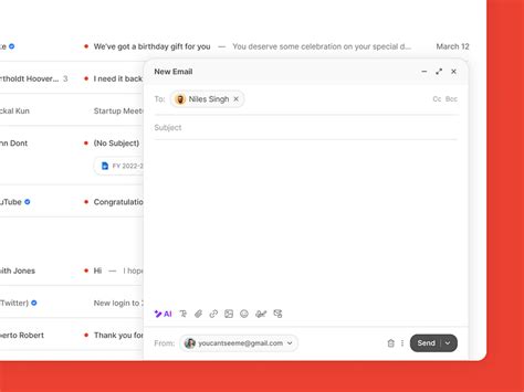 Gmail Redesign Compose Email Ui Design By Girish On Dribbble