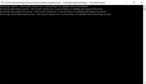 Parsing Sql Server Code With C Part Advanced Parsing Bruno Sonnino