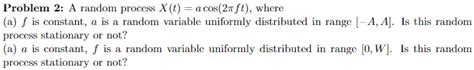 Solved Problem A random process x t acos πft Chegg