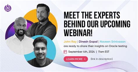 Meettheexperts Webinar Oracle Testingsolutions Aspire Systems Quality Engineering