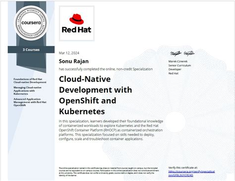 Sonu Rajan On Linkedin Devops Cloud Coursera Redhat Devops Cloud