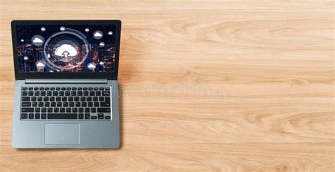 Cloud Computing Software For Modish Remote Work Stock Image Image Of