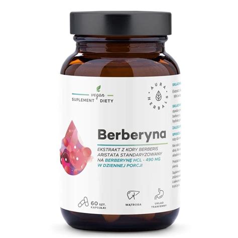Берберин за контрол на кръвната захар и холестерола 490 Mg х60 капсули Aura Herbals