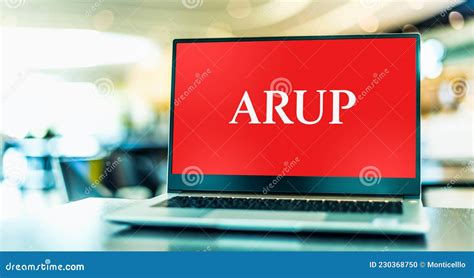 Laptop Computer Displaying Logo Of Arup Editorial Image Image Of Brand Project 230368750