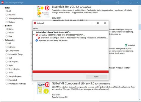 RAD Studio Failed Install Uninstall How To Manually Remove FastReport Forum