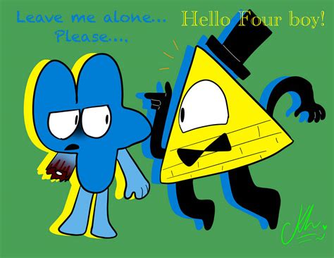 Bill Cipher Meets Four By Kumadraws334 On Deviantart