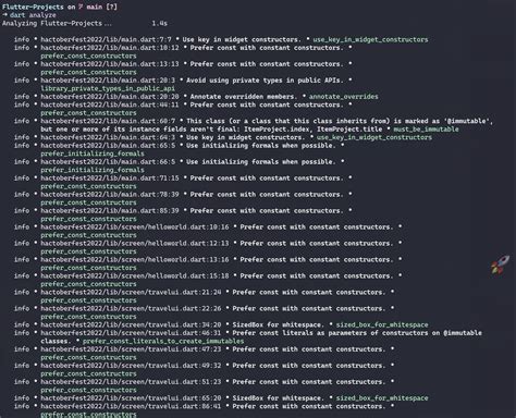 Linter Warning Issue 9 FirmanKurniawan Flutter Projects GitHub
