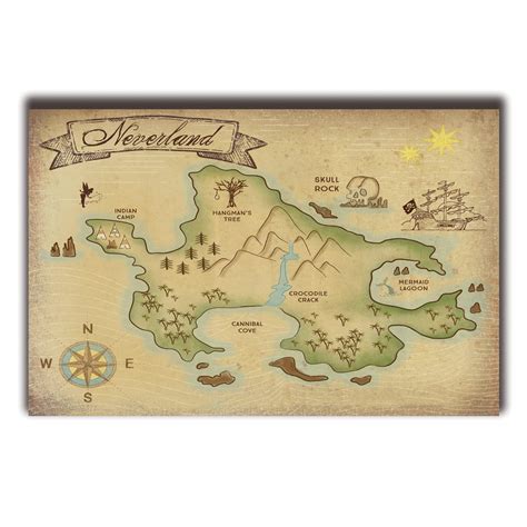 Peter Pan Neverland Map In Movie