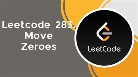 Move Zeroes C Leetcode 283 Array Two Pointers Youtube