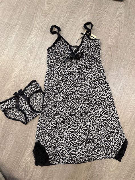 Leopard Print Lingerie Women S Fashion New Undergarments Loungewear On Carousell