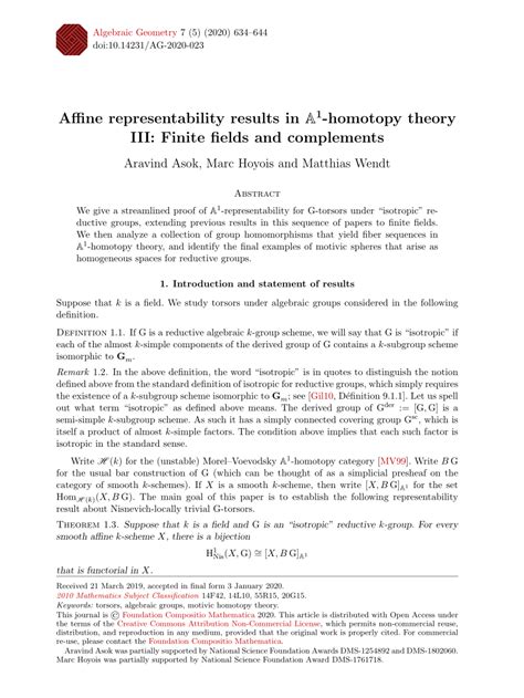 PDF Affine Representability Results In Mathbb A Homotopy Theory III Finite Fields
