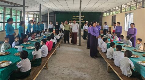 ကျိုက်လတ်မြို့နယ် အခြေခံပညာကျောင်းများရှိ Kg ကျောင်းသား၊ ကျောင်းသူများအား ကျောင်းတွင်းအာဟာရ က