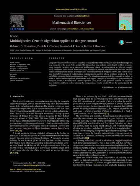 pdf multiobjective genetic algorithm applied to dengue control dokumen tips