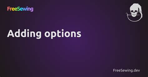 Adding Options