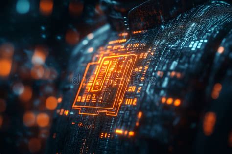 Simulating Security Measures For Personal Data Encryption Technology Stock Image Image Of