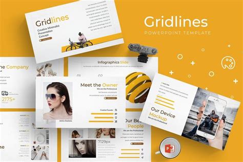 Gridlines Powerpoint Template By AQR Studio On Creativemarket
