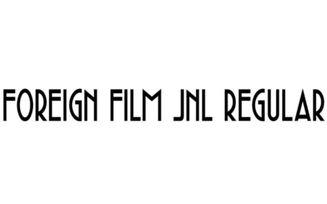 Foreign Film Jnl Regular Font Free Download
