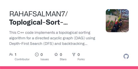 Github Rahafsalman7toplogical Sort Algorithm This C Code Implements A Topological Sorting