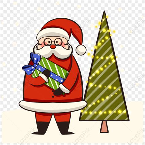 빨간 귀여운 산타 클로스 요소 축제 일러스트 크리스마스 모자 일러스트 소나무 일러스트 Png 일러스트 무료 다운로드 Lovepik