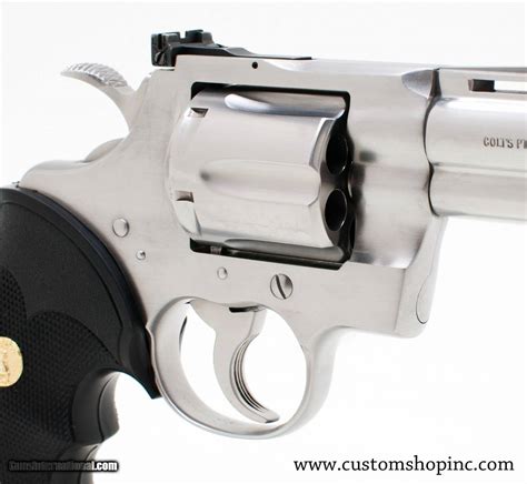 Colt Python 357 Mag 4 Inch Satin Finish Like New Condition In Blue