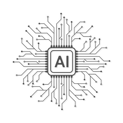 Premium Vector Artificial Intelligence Circuit Line Style Machine