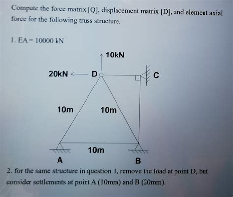 Compute The Force Matrix Q Displacement Matrix