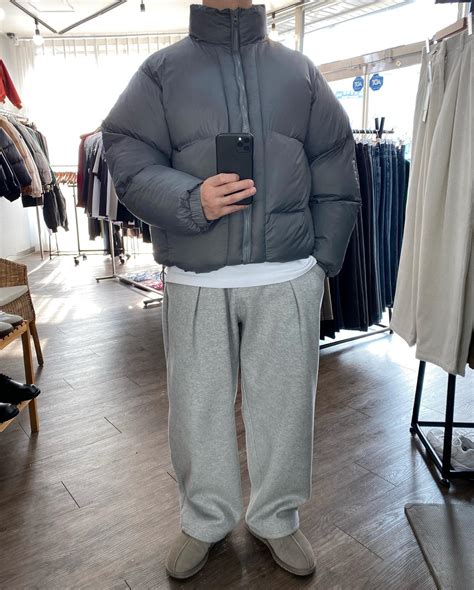 1mm 신상웰론 숏패딩 상당히 가볍고 따듯해요👍🏻 컬러블랙 딥그레이 브라운