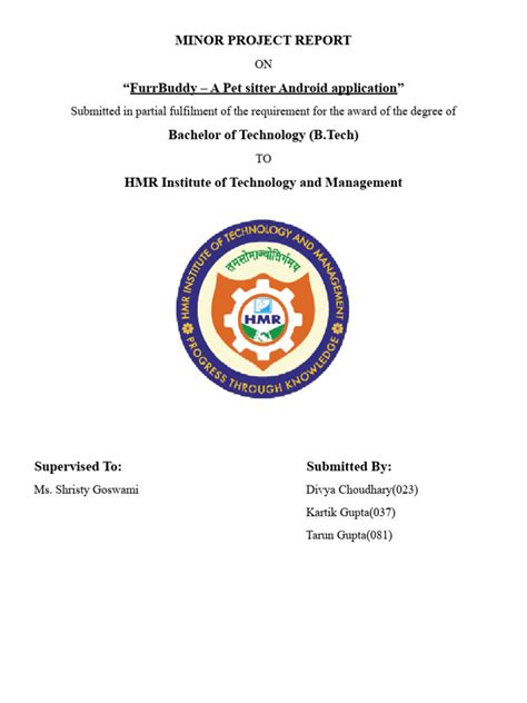 Minor Project Report 30 Pdf Usability Mobile App