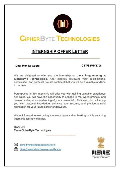 Monika Gupta On Linkedin Javaprogramming Internship Careergrowth