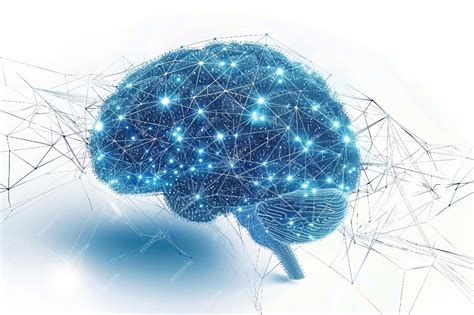 Premium Photo Digital Brain With Blue Interconnected Nodes Symbolizing Neural Networks And