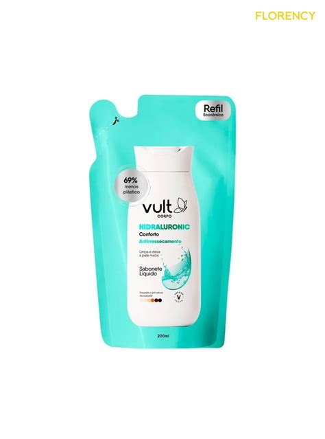Sabonete Líquido Corporal Vult Refil Hidraluronic 300ml Florency Cosméticos
