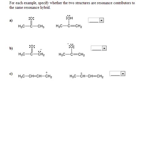 Solved For Each Example Specify Whether The Two Structures Chegg
