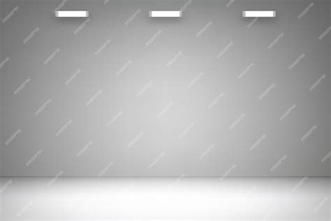 스포트라이트가 있는 빈 스튜디오 룸 배경 프리미엄 벡터