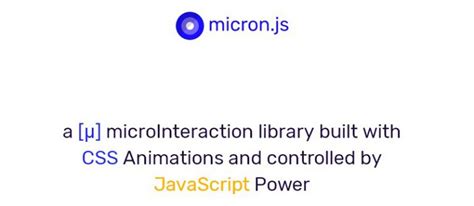 Micronjs Create Css Animations Controlled By Javascript Power