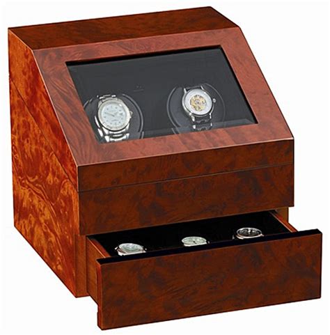 Double Watch Winder W13026 Orbita Siena Executive Programmable Burl